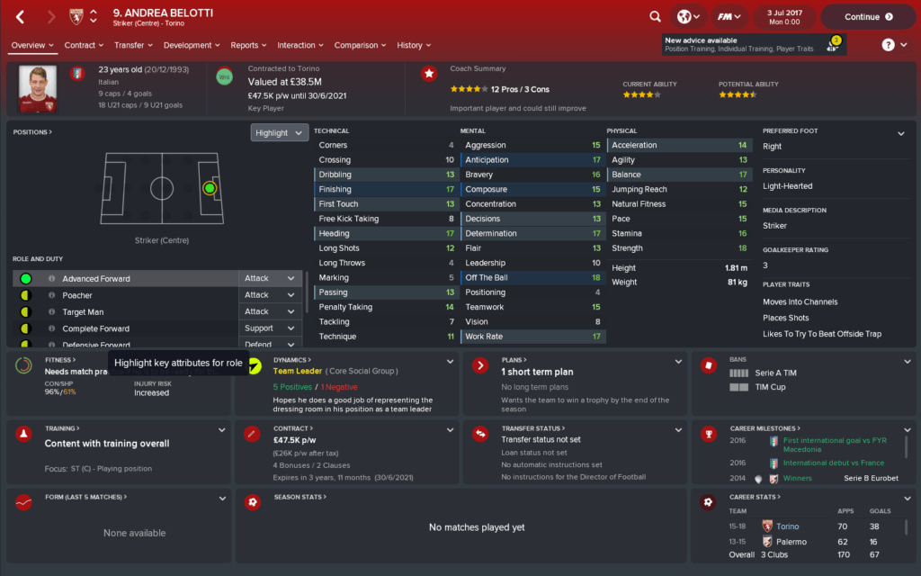 FM18 Team Guide: Torino FC | FMtrendGames