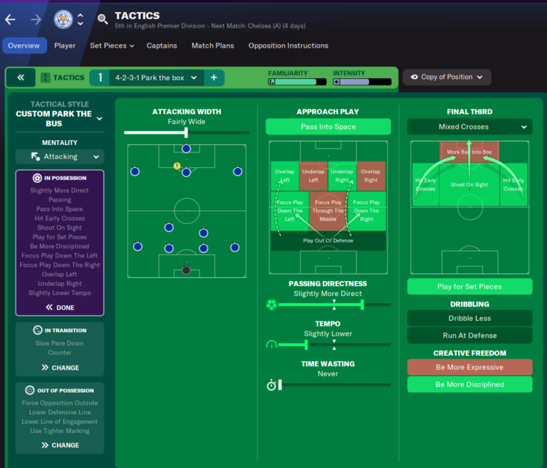 Low Block Tactic: FM22 Park The Bus Tactic with Leicester City ...