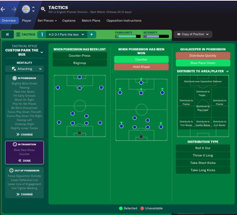 Low Block Tactic: FM22 Park The Bus Tactic with Leicester City ...