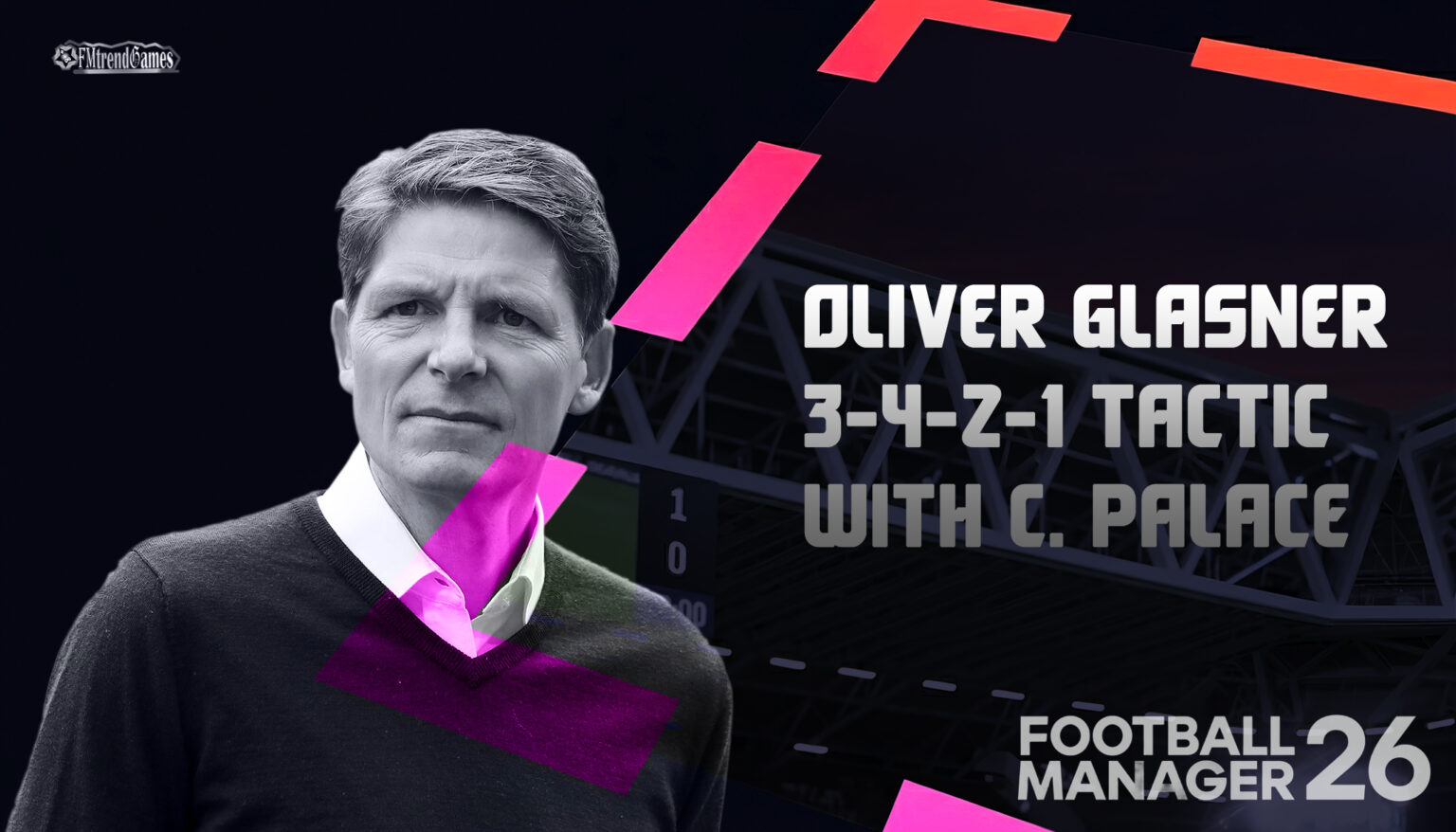 FM26 Oliver Glasner 3-4-2-1 Tactic with Crystal Palace | FMtrendGames