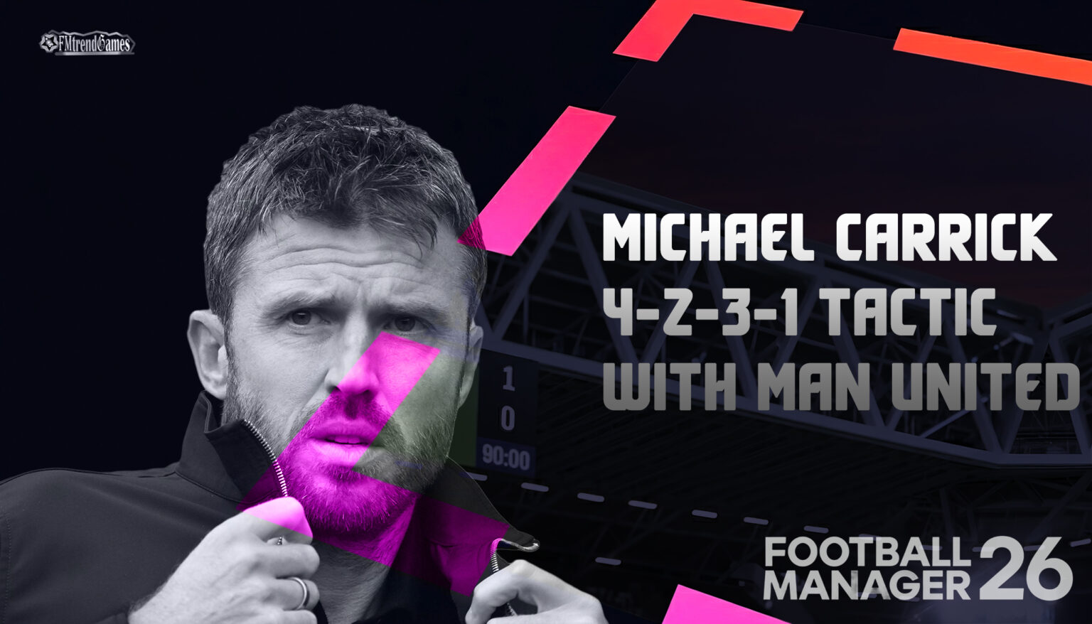 FM26 Michael Carrick 4-2-3-1 Tactic with Manchester United | FMtrendGames